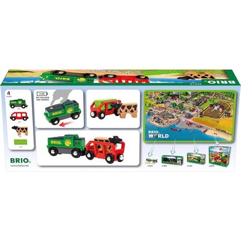 Trenulet Ferma Cu Baterii Brio Trenulete Lemn Jucarii Marca Brio Si