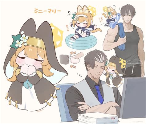 Sensei Mari Mari And Problem Solver Sensei Blue Archive Drawn By