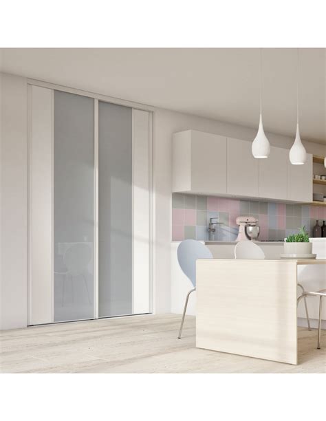 Façade de placard 2 portes coulissante Berlingot mat Kazed Confort Mat