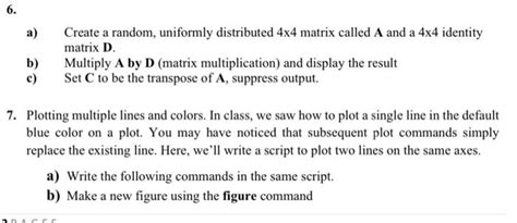 Solved Open A Blank Script File And Call It Hw M You Chegg