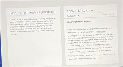 Solved Case Problem Analysis Jurisdictionmiriam Claude A