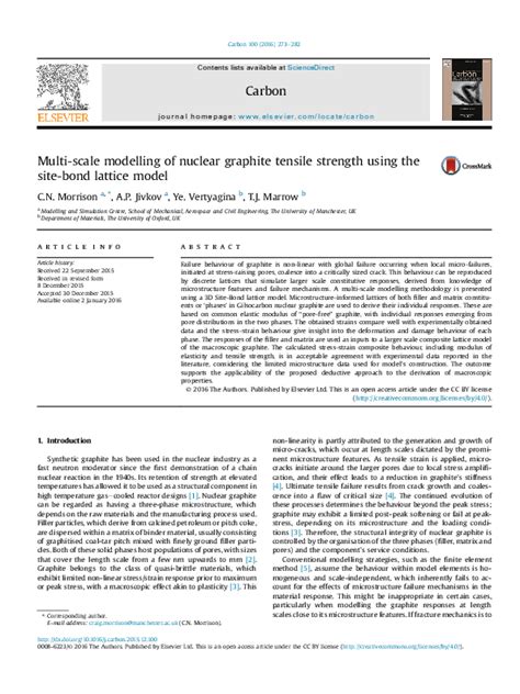 Pdf Multi Scale Modelling Of Nuclear Graphite Tensile Strength Using The Site Bond Lattice
