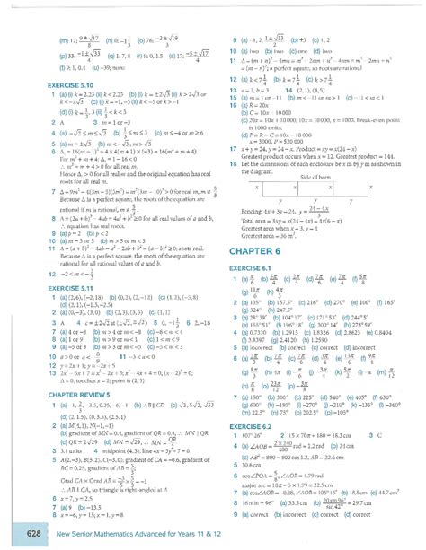 Nsm Maths Advanced Ch6 Ans M 9 2 10 A Two B Two C One D Two