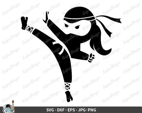 Ninja Svg Ninja Girl Svg Ninja Vector Ninja Cricut Ninja Silhouette Ninja Cut File Martial Arts