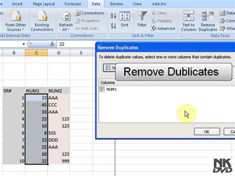 Lesson 78 The Remove Duplicates Microsoft Office Excel 2007 2010 Free Educational Video Training