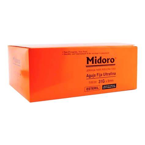 Jeringa Para Insulina 31G X 8mm Midoro Cont 100 Unidades Punto Farma