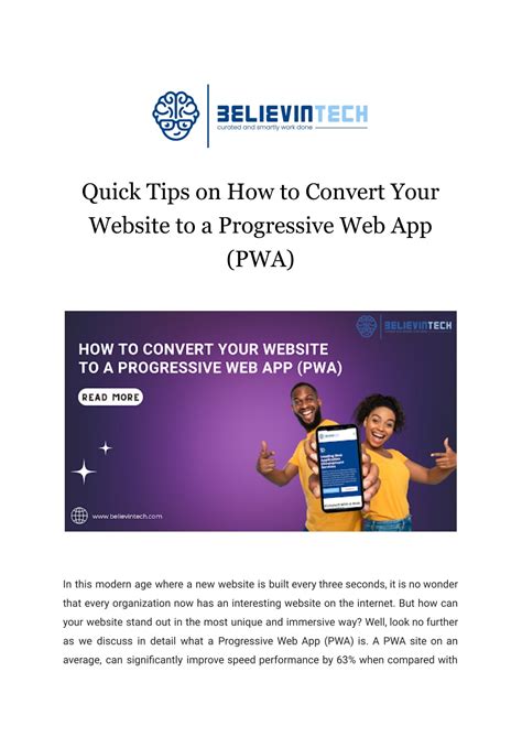 Ppt Quick Tips On How To Convert Your Website To A Progressive Web