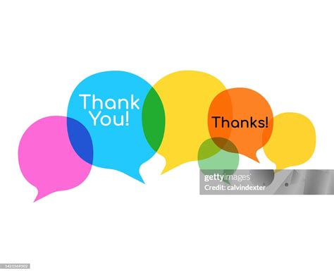 Speech Bubbles With Thank You Messages High Res Vector Graphic Getty