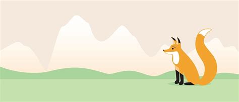 여우 앉아 복사 공간 템플릿 오버레이 및 디자인에 대한 플랫 벡터 스톡 일러스트 책의 영웅 어린 왕자 귀여운에 대한 스톡 벡터