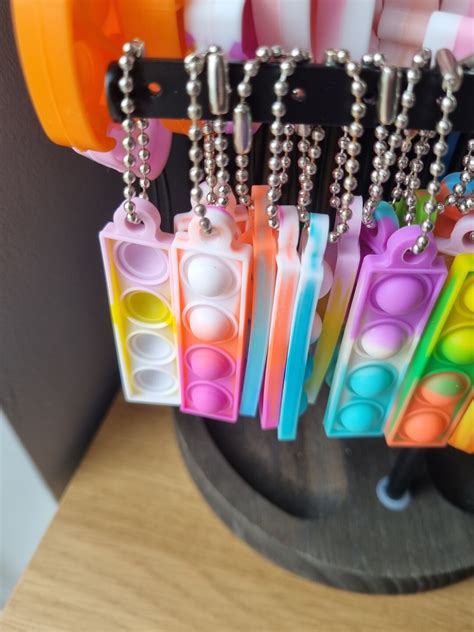 Pop It Fidget Key Ring Etsy