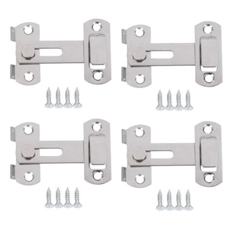 4x Hasp Latch Metal Hasp Latch Lock Sliding Door Lock For Window
