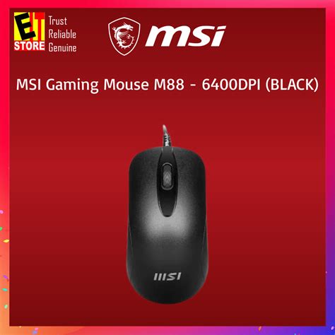 Msi Gaming Wired Optical Mouse M88 6400dpiblackusb S12 0401940 V33