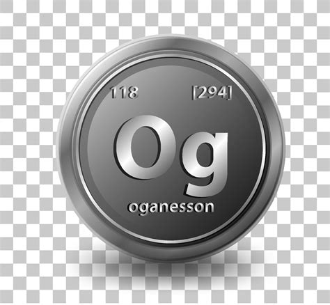Oganesson Chemical Element Chemical Symbol With Atomic Number And