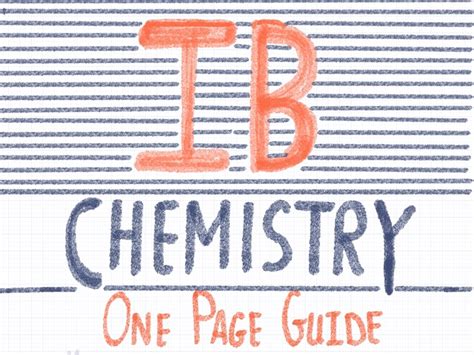 Ib Chemistry Revision Notes Teaching Resources
