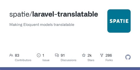 Github Spatielaravel Translatable Making Eloquent Models Translatable