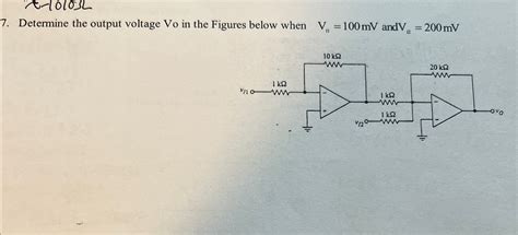 Solved Determine The Output Voltage Vo In The Figures Below Chegg