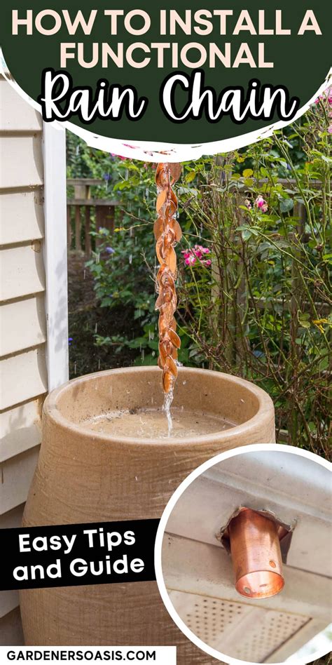 How To Install A Rain Chain In Rain Chain Rain Chain Water Feature Rain Chain Garden