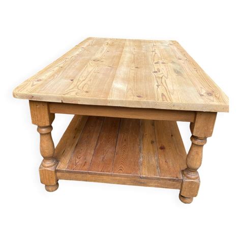 Table Basse Double Plateau Interiors En Bois Massif Style Anglais Selency