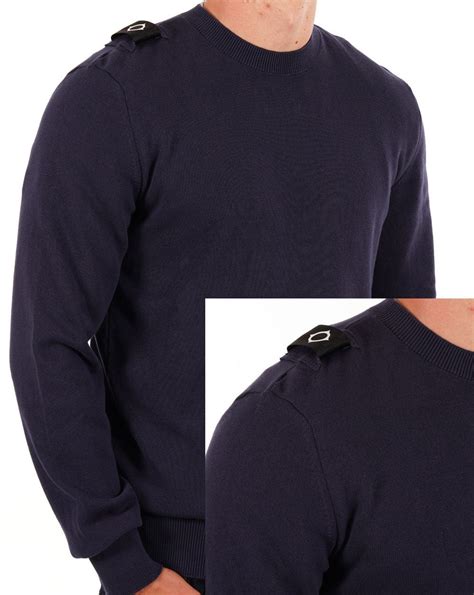 Mastrum Crew Neck Knit Ink Navy 80s Casual Classics