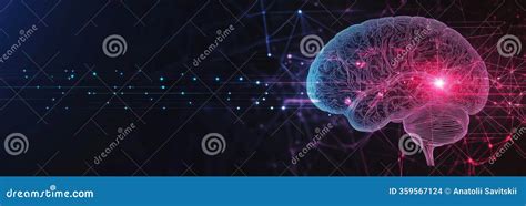 Scientific Depiction Of Glowing Neuron Pathways In The Brain Highlights