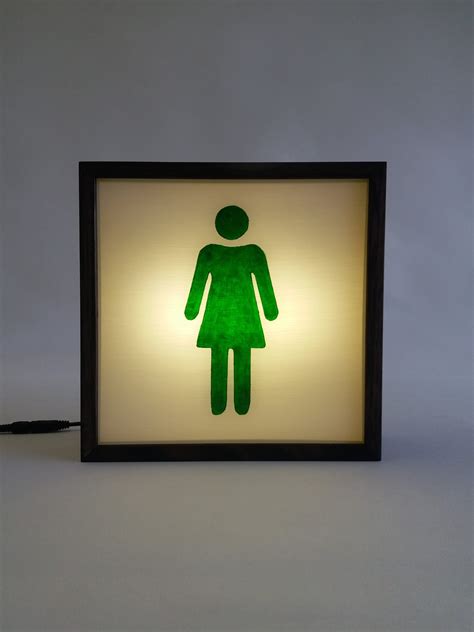 Womens Restroom Lightbox Sign Bingkai