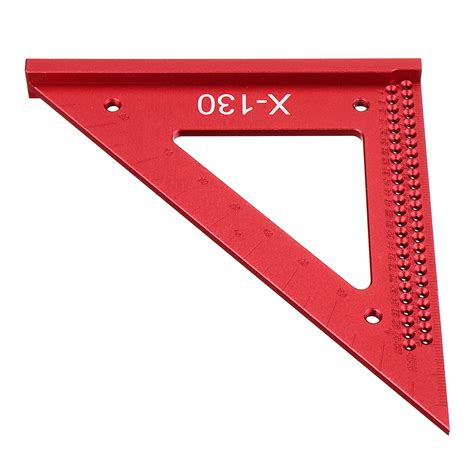 New Aluminum Alloy Metric Woodworking Triangle Ruler Carpenters Square Hole Positioning