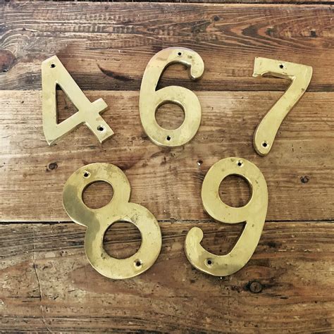 Brass House Numbers Etsy