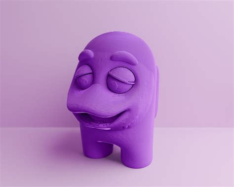 The Sussy Grimace Grimace As Among Us Imposter 3d Printed Mcdonalds