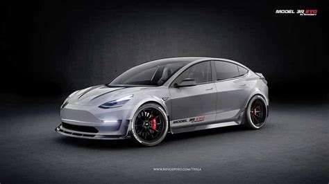 Widebody Tesla Model 3 Has Active Aero Naked Carbon Fibre