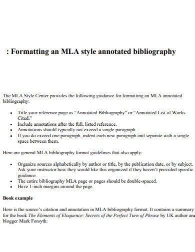 24 Mla Annotated Bibliography Examples To Download