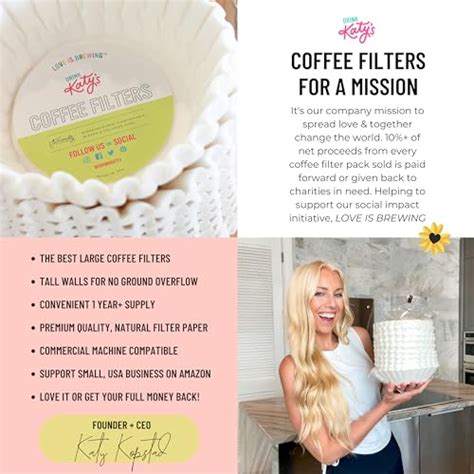 Drink Katys Large Coffee Filters Cup Commercial Coffee Filters