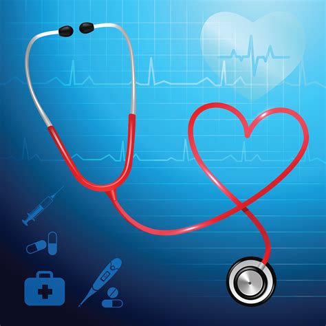 Stethoscope Heartbeat Background 436447 Vector Art At Vecteezy