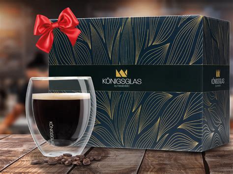 heidenfeld Original Königsglas Crema Gläser Set 2x 250 ml Cappuccino Tassen Doppelwandige