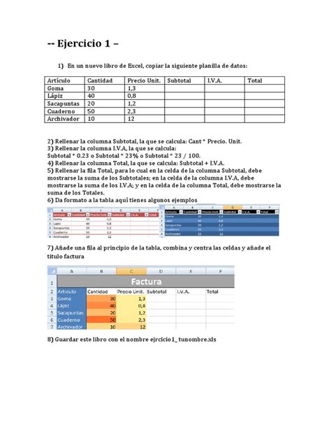 Practicas De Excel Bachillerato Pdf Microsoft Excel
