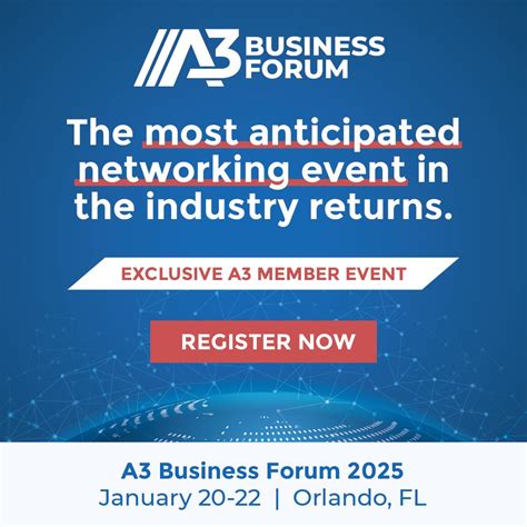 A3 Business Forum Annual Networking Event Returns In 2026 A3 Association For Advancing