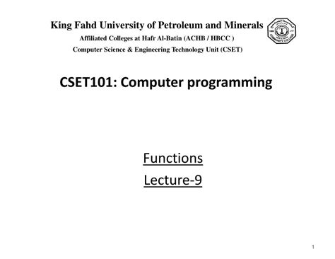 ppt functions lecture 9 powerpoint presentation free download id