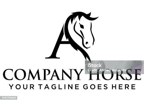 창조적 인 이니셜 편지 A 추상적 인 달리기 종마 로고 벡터 개념 경마에 대한 스톡 벡터 아트 및 기타 이미지 경마 로고 갈기 Istock