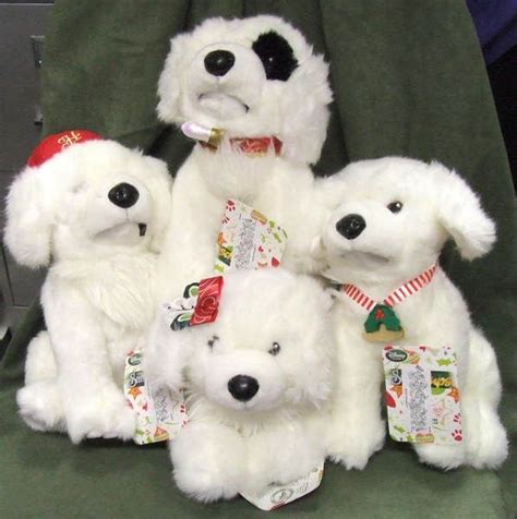 Disney Store Santa Paws 2 Santa Pups Plush Set Cute Stuffed Animals Dogs