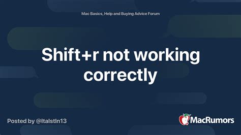 Shiftr Not Working Correctly Macrumors Forums