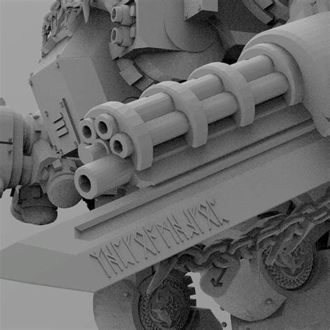 🐺 Rune Covered Wolf Mech Solid Version・free Stl File For ・cults