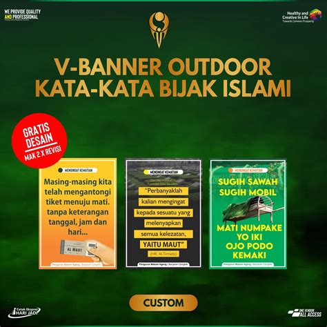 Jual V BANNER KATA KATA BIJAK ISLAMI Shopee Indonesia