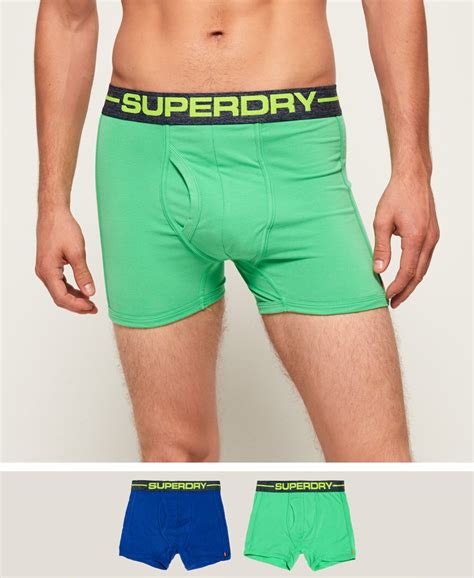 Mens Sport Boxers Double Pack In Aloha Bluebright Green Palm