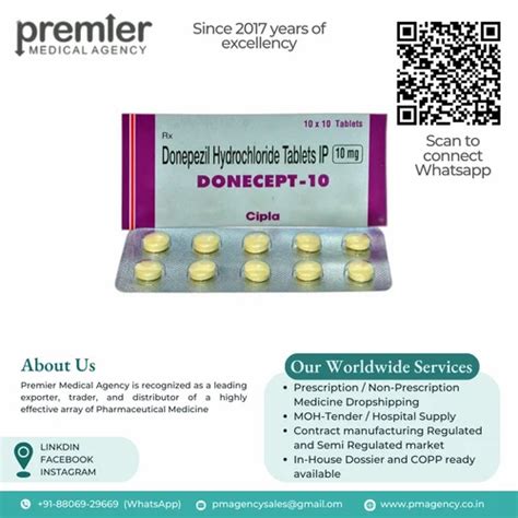 Donecept Donepezil Hcl 10 Mg Tablet At ₹ 60stripe Donepezil