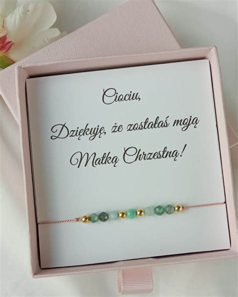 Bransoletka dla Chrzestnej Prezent dla Chrzestnej Łagiewniki Kup