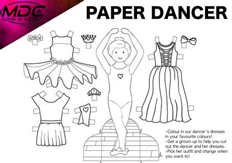 Mini Ballet Week 2 Fun Sheet Paper Dancer Mdc