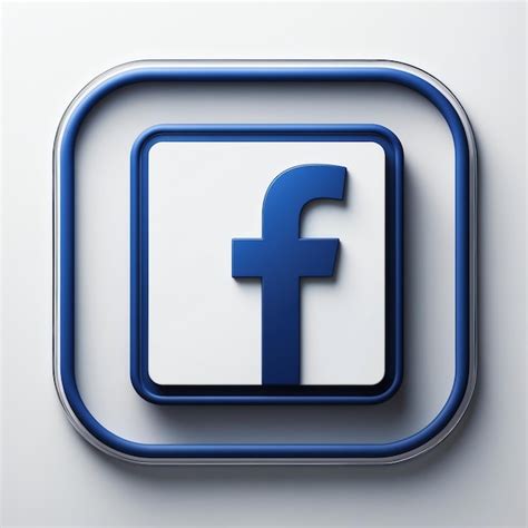Minimalist Facebook Logo Design Premium Ai Generated Image