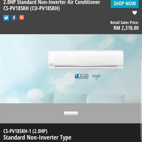 Panasonic 2 0 Hp Air Con Tv And Home Appliances Kitchen Appliances