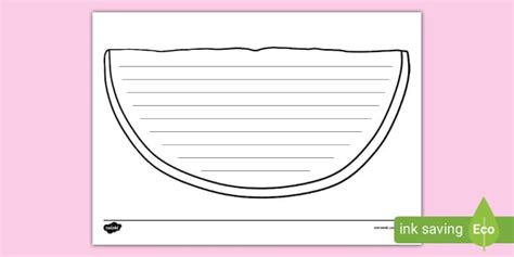 Watermelon Writing Template Professor Feito Twinkl