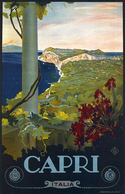 South Of Naples Pop Art Vintage Travel Poster Classic Retro Kraft Decorative Maps Wall Canvas