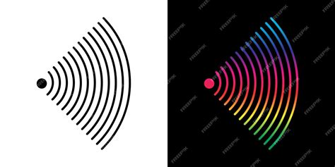 Premium Vector Sound Navigation Sonar Signal Wave Icons